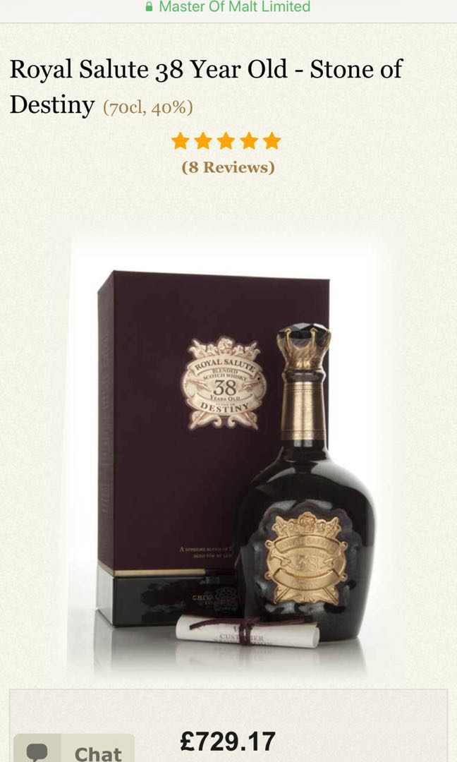 Royal Salute 38 years old Stone of Destiny, Food & Drinks, Alcoholic ...