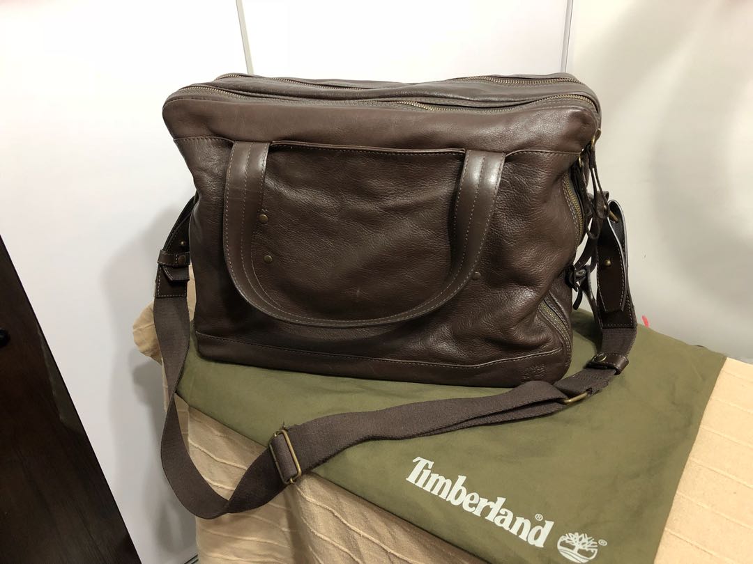 Timberland Leather Messenger Bag, Men's Fashion, Bags, Sling Bags on ...