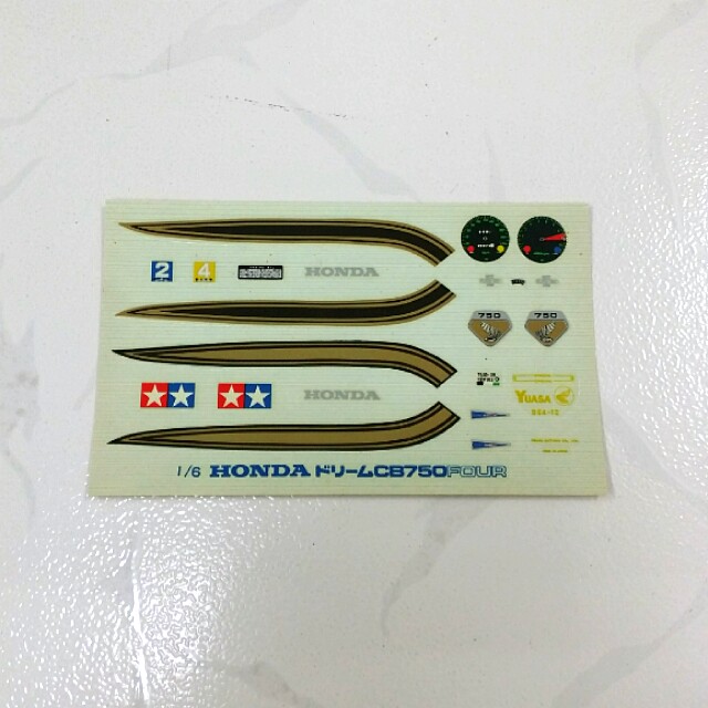 1/6 Tamiya (Big Scale) Honda Dream CB750 Four *Extremely Rare Vintage Set* (Plastic Scale ...