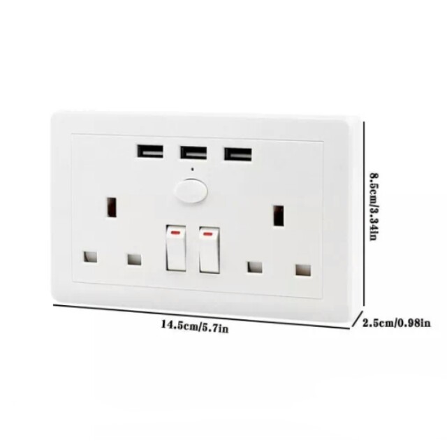 USB Wall Socket (easy replacement of your current wall socket ...