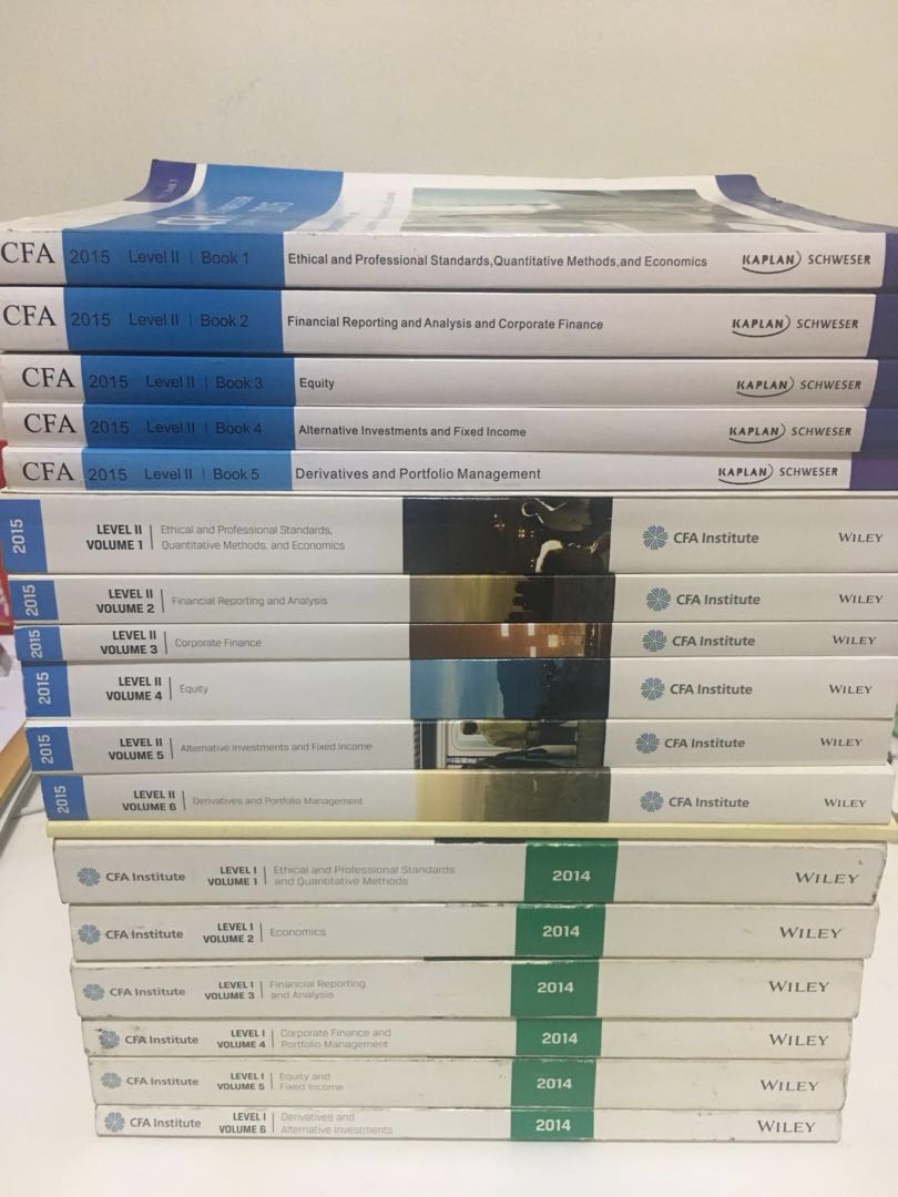 CFA Level 2 Schweser Notes + CFA Level 2 and Level 1 Textbook + CFA ...