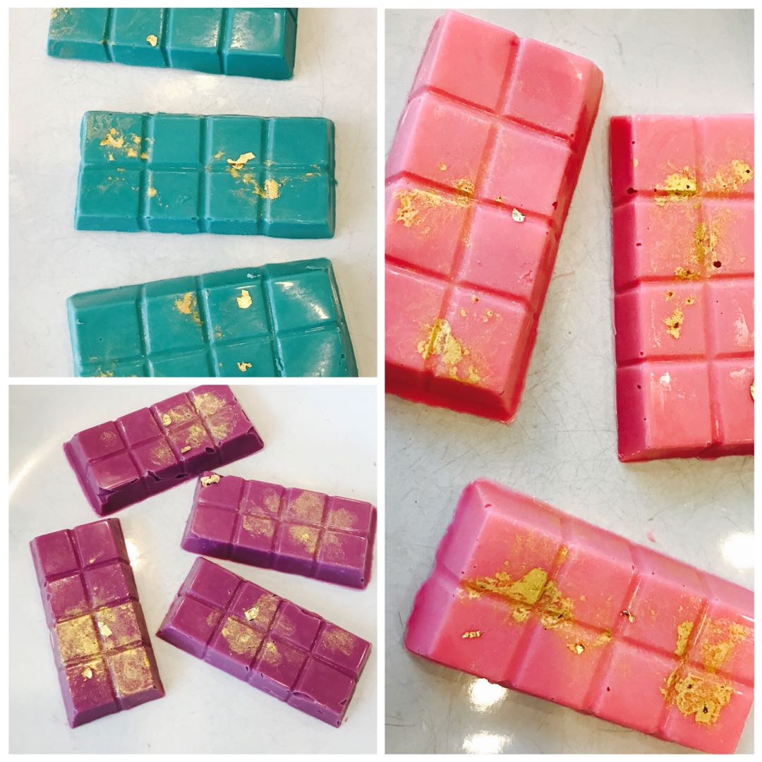Custom Chocolate Bars/Party Favors with Edible Gold Leaf & Gold Dust ...