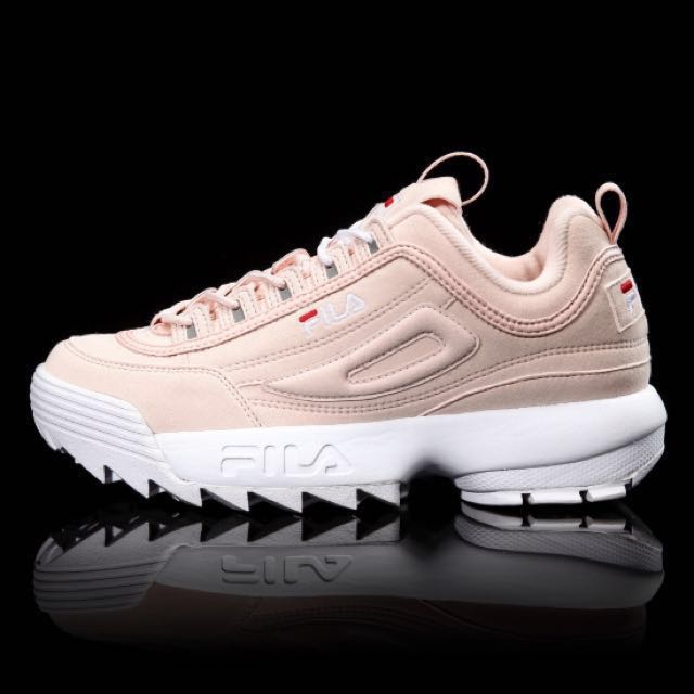 Fila Disruptor ii low pink white sole trainer, Women's Fashion ...