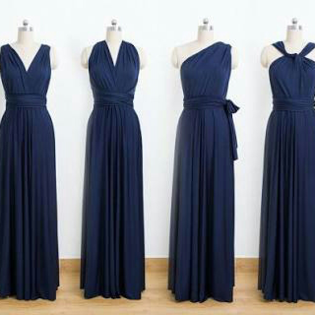 Navy Blue Infinity Dress, Women's Fashion, Dresses & Sets, Dresses on ...