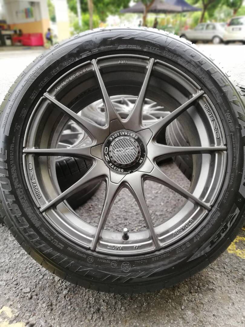 Oz racing hlt 17 inch sports rim lancer gt tyre 70%. Mandi sungai kena ...