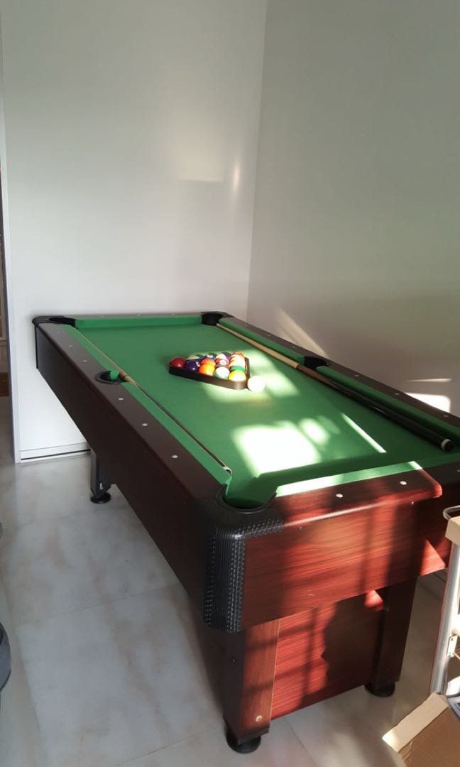Pool table set, 6ft x 3ft with full sets of balls, Babies & Kids, Baby ...