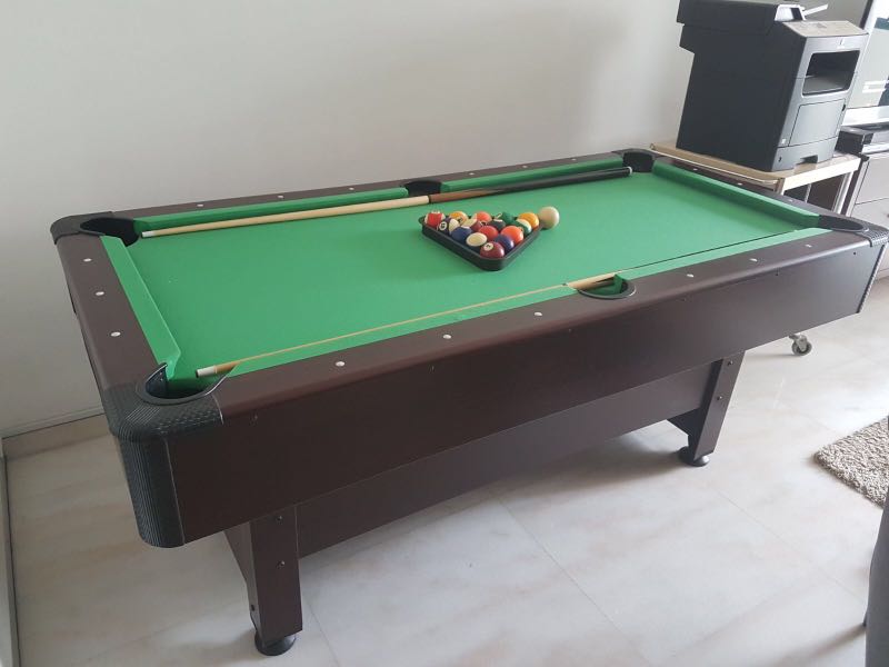 Pool table set, 6ft x 3ft with full sets of balls, Babies & Kids, Baby ...