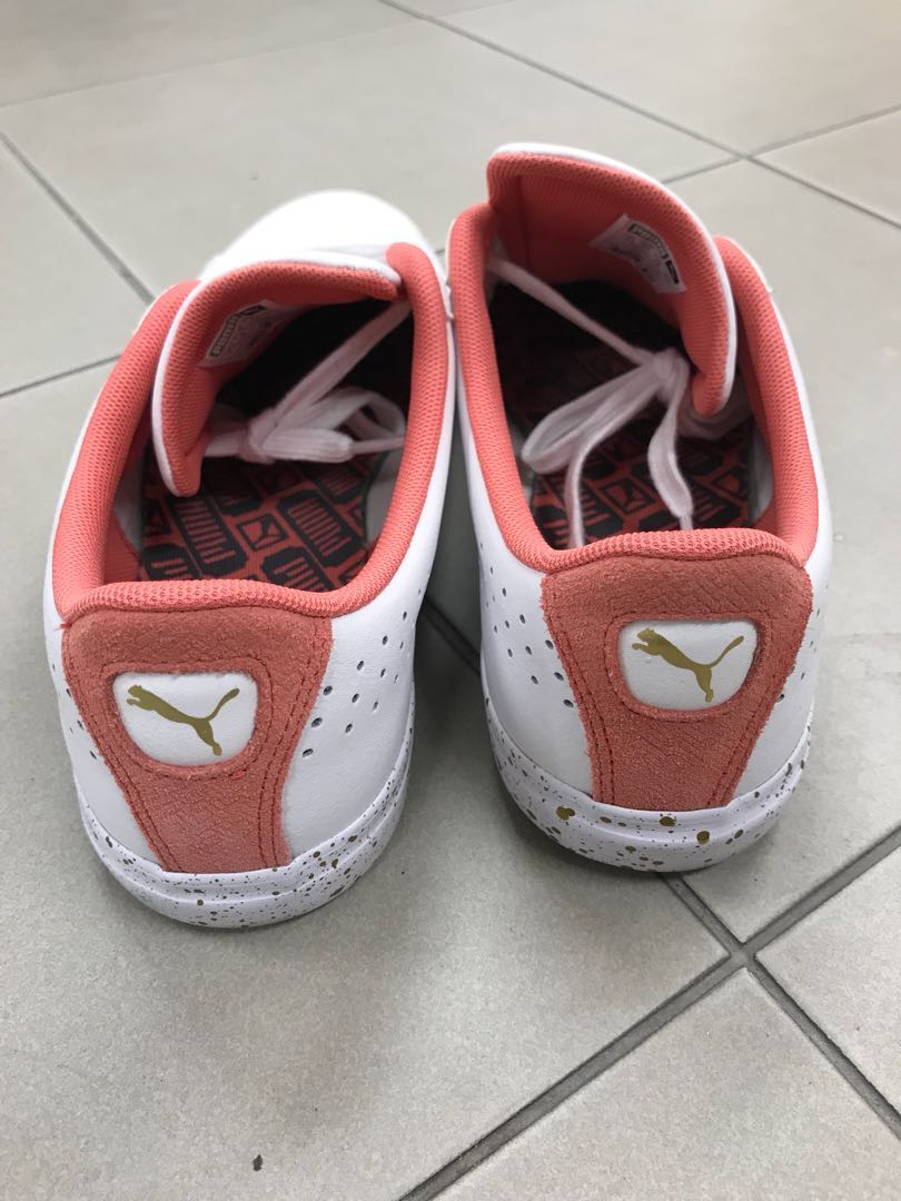 Puma Court Star Shoes (peach paint splatter), Women's Fashion, Footwear ...