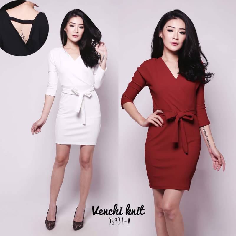 VENCHI KNIT DRESS, Olshop Fashion, Olshop Wanita di Carousell