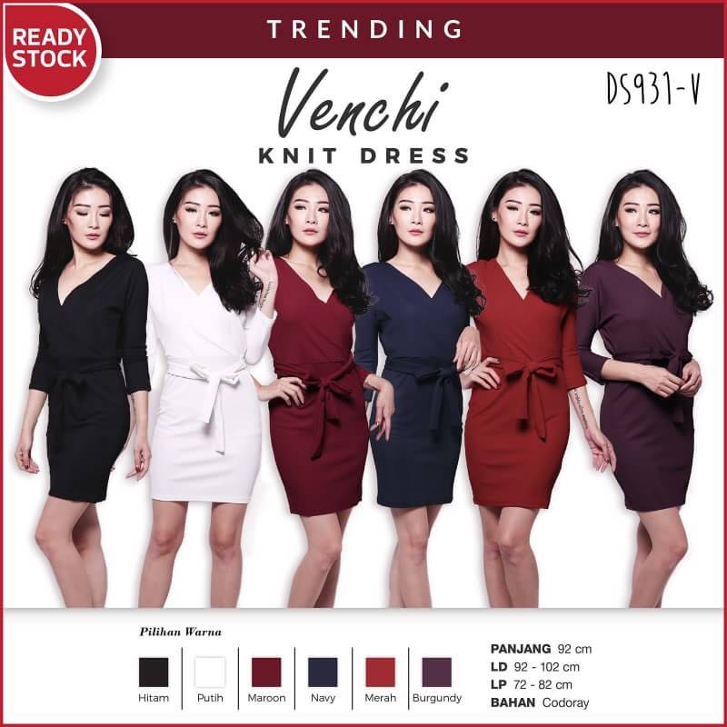 VENCHI KNIT DRESS, Olshop Fashion, Olshop Wanita di Carousell