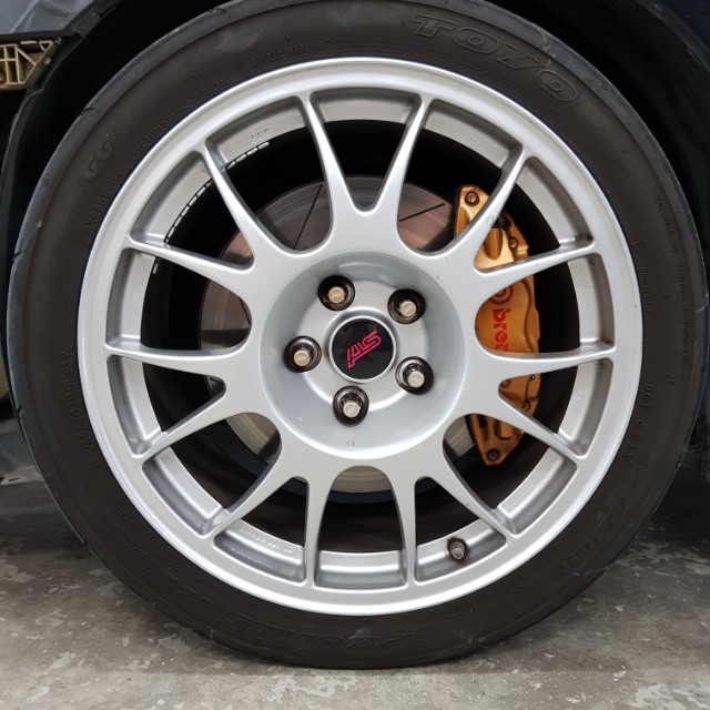 Wrx STi Original S204 rims, Car Accessories on Carousell