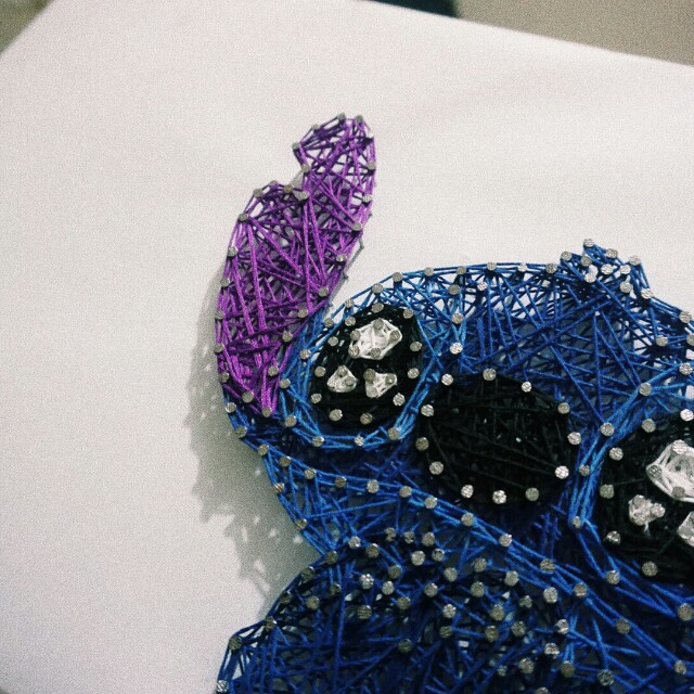 Stitch String Art (bisa custom), Desain & Kerajinan Tangan, Barang ...