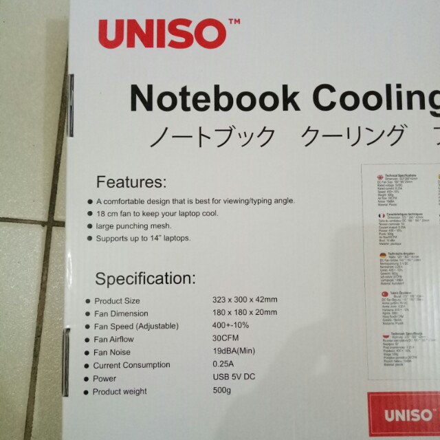 Uniso Notebook Cooling Fan, Computers & Tech, Laptops & Notebooks on ...
