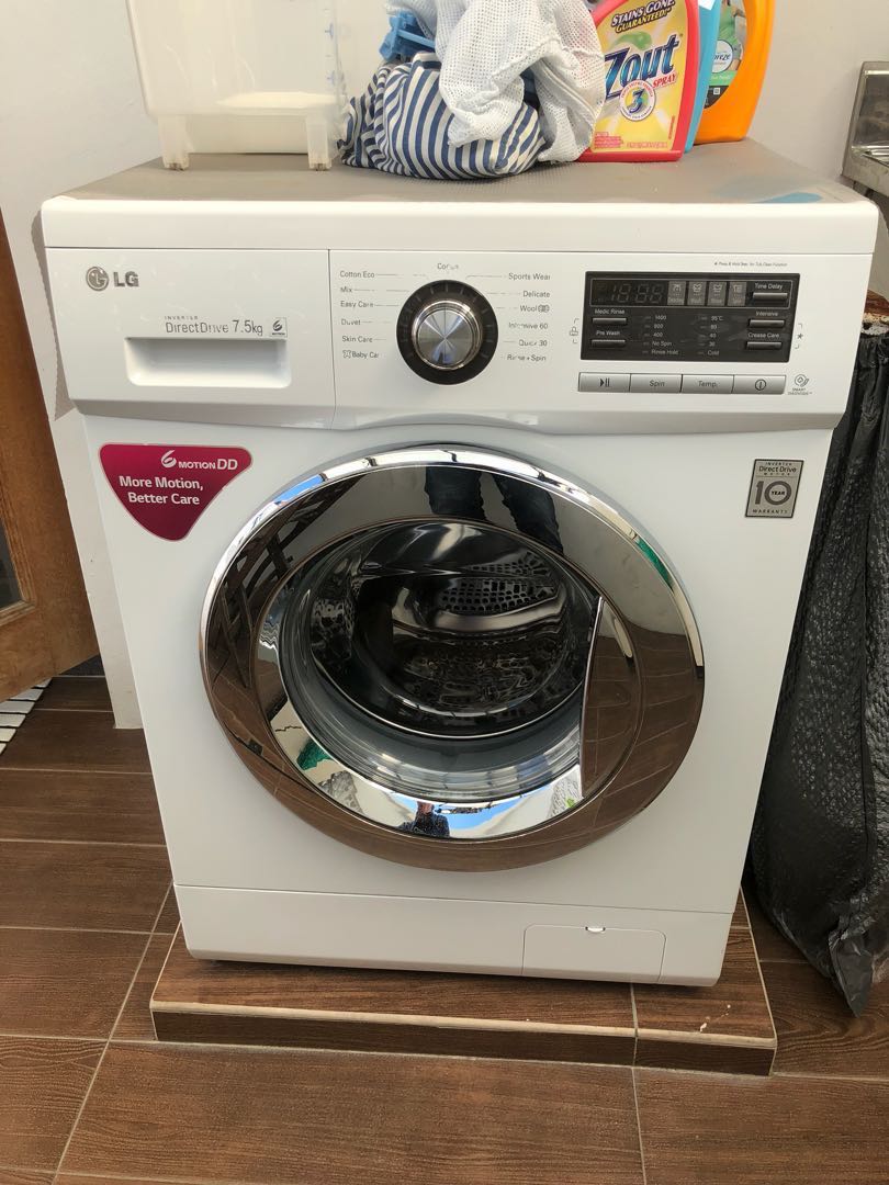 LG Washing Machine 7.5kg WD-1475TDT, Furniture & Home Living, Furniture ...