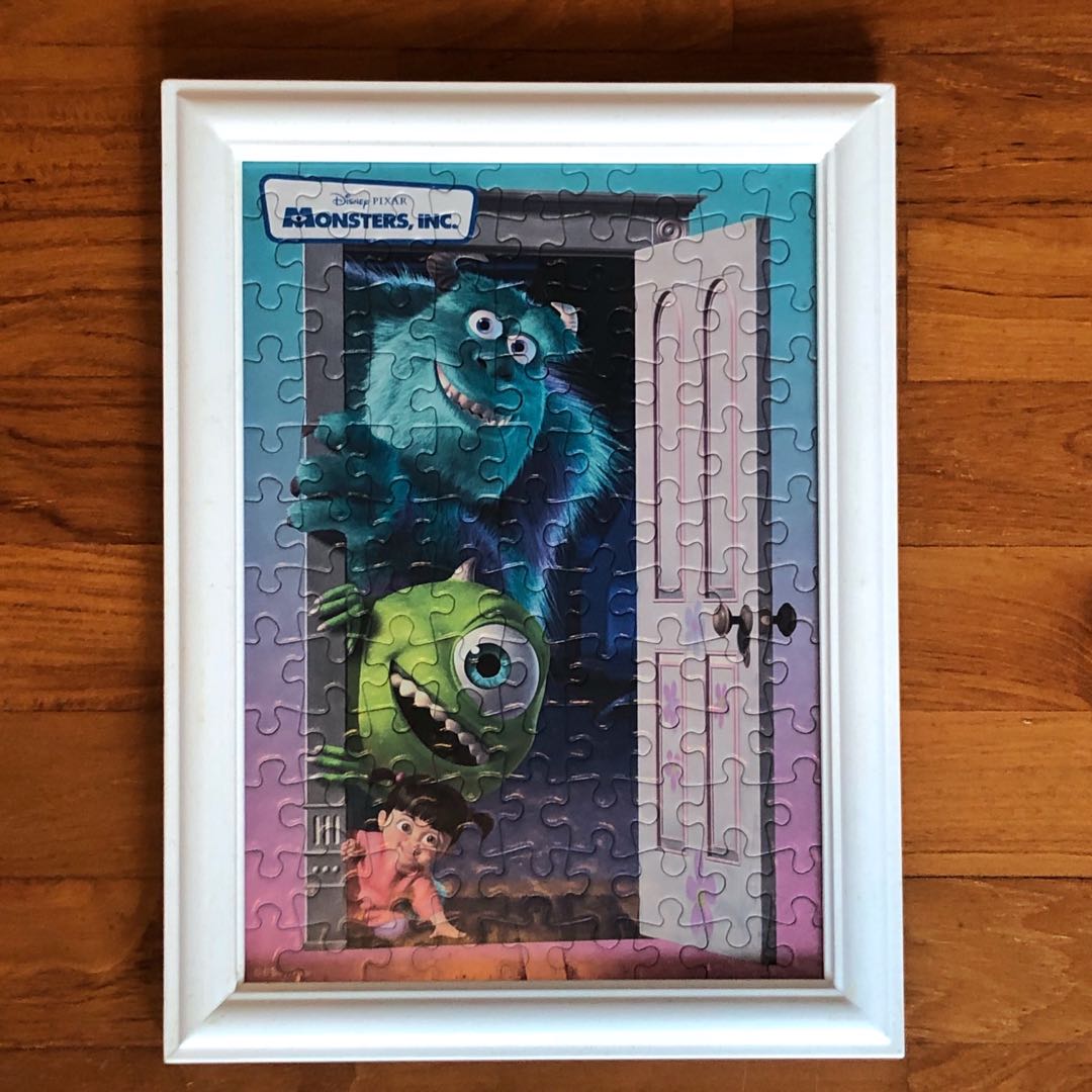 Completed Monsters Inc Jigsaw Puzzle with Frame, Hobbies & Toys, Toys ...