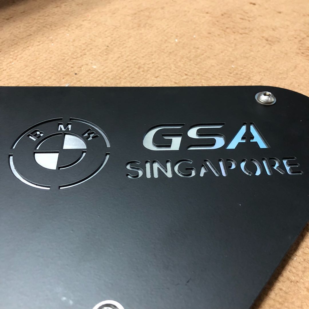 GSA Singapore crashbar plate, Motorcycles, Motorcycle Accessories on ...