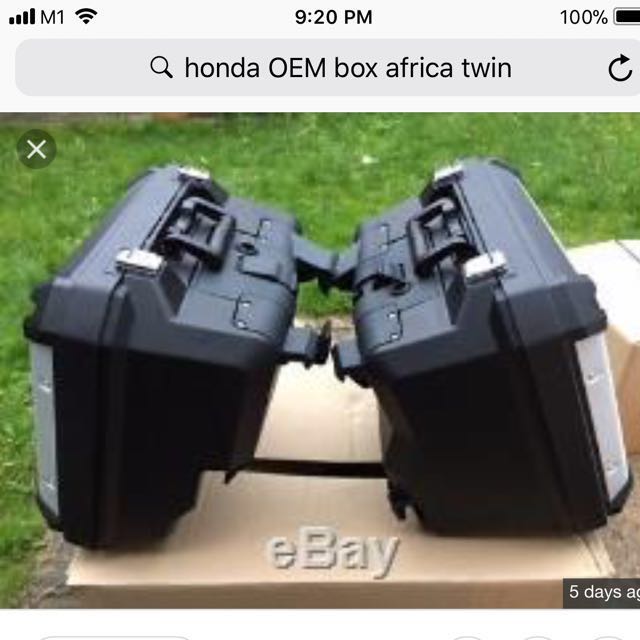 Honda Africa Twin OEM Boxes (2017), Motorcycles, Motorcycle Accessories ...