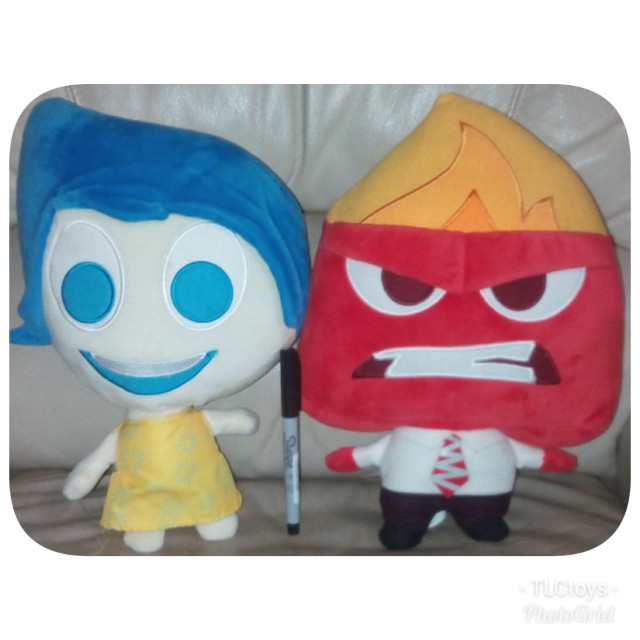 Joy & Angry Plush Toy from Inside Out Movie, Hobbies & Toys, Toys ...