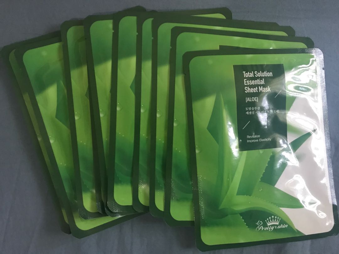 Pretty Skin Total Solution Essential Sheet Mask [Aloe], Beauty ...