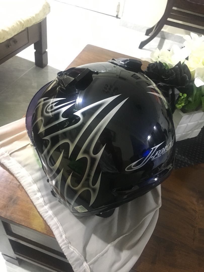 Shoei JForce2 Jack Black helmet, Motorcycles, Motorcycle Apparel on ...