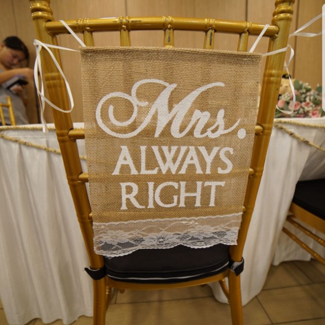 Solemnisation Wedding Chair Deco, Everything Else on Carousell