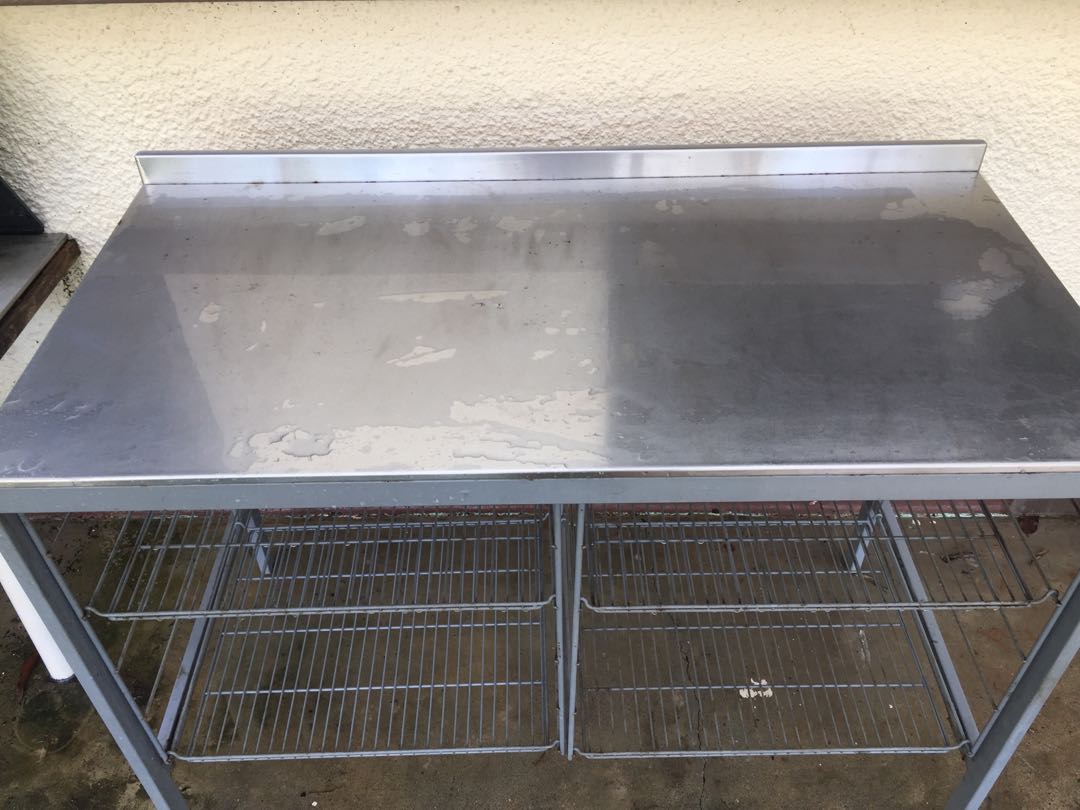 Stainless Steel Kitchen Working Table, Furniture & Home Living ...