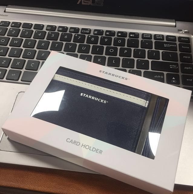 Starbucks card holder (navy), Women's Fashion, Bags & Wallets, Wallets ...