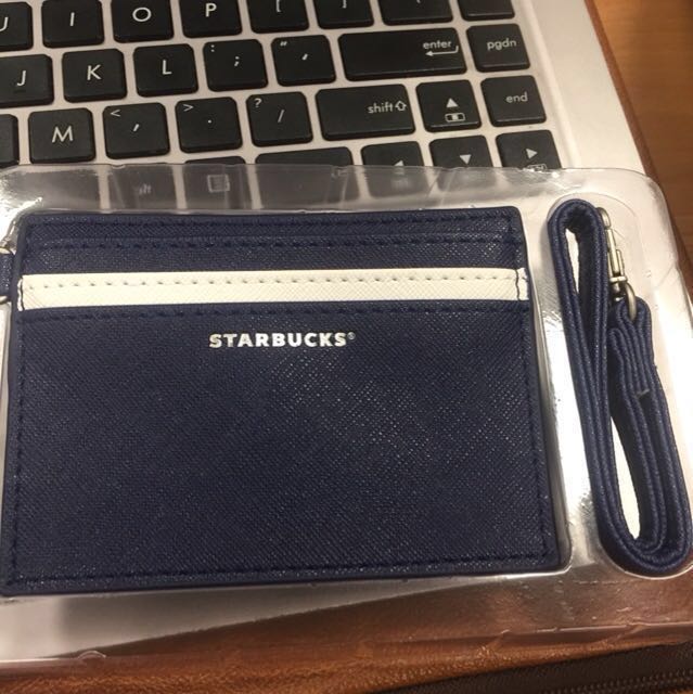 Starbucks card holder (navy), Women's Fashion, Bags & Wallets, Wallets ...