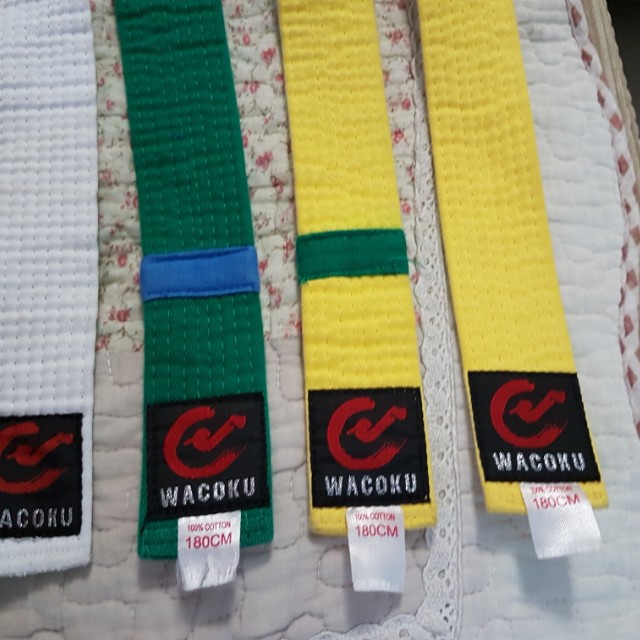 Taekwondo Belts, Sports Equipment, Exercise & Fitness, Toning ...