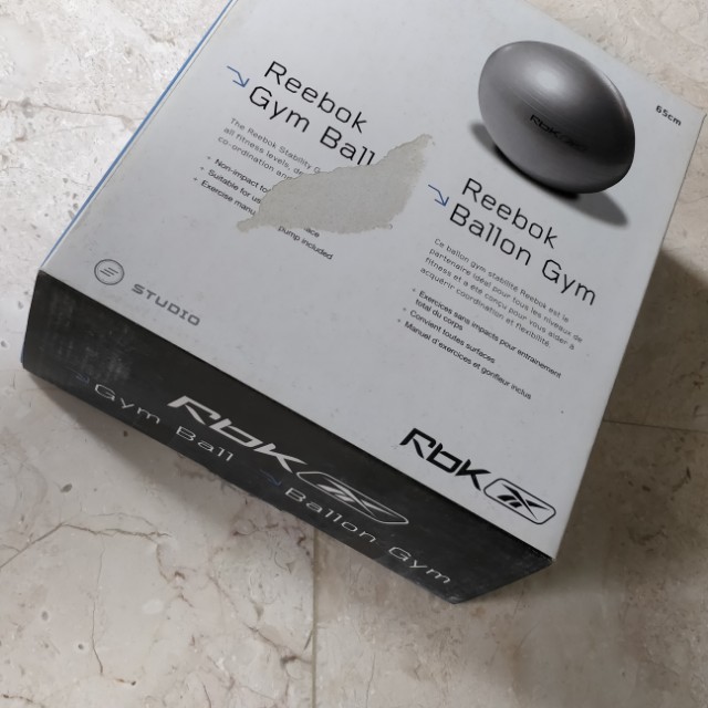 Reebok Gym Ball (65cm), Sports Equipment, Exercise & Fitness, Cardio ...