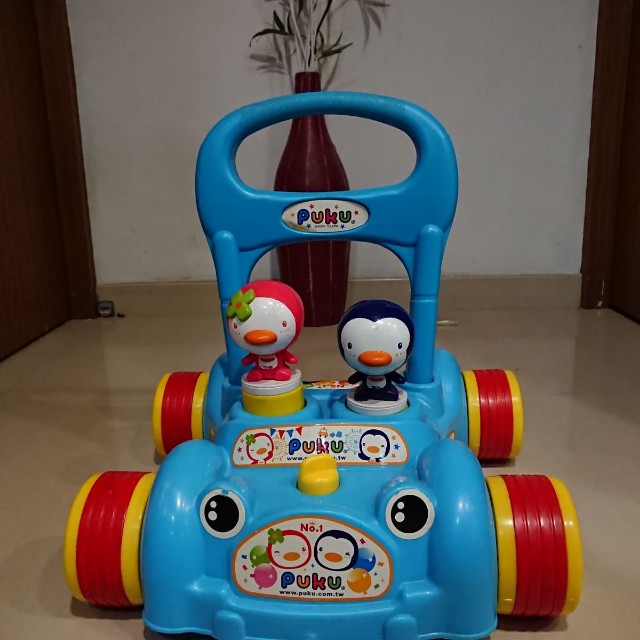 Puku Push Baby Walker blue + bear hand push toy, Babies & Kids, Infant ...