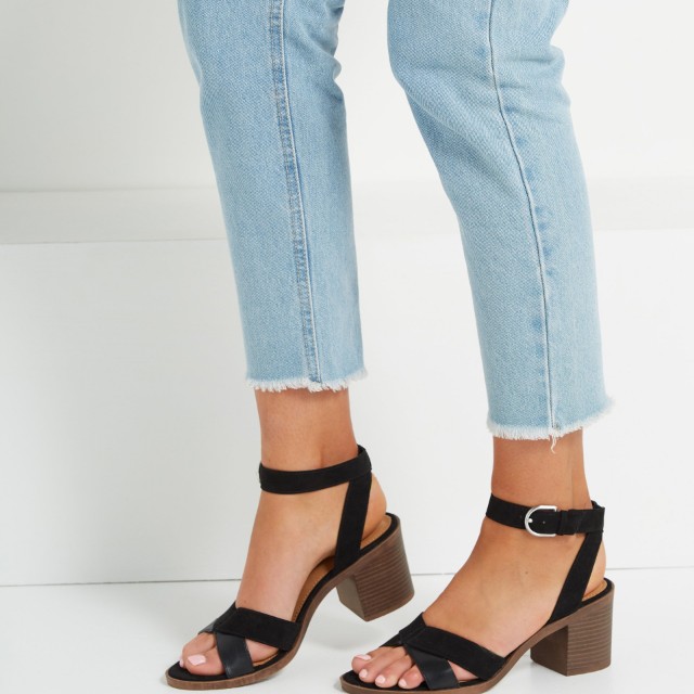 Rubi Black Block Stack Heels, Women's Fashion, Footwear, Heels on Carousell