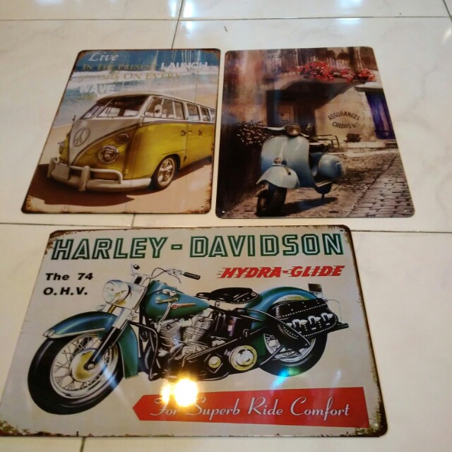 Sign zink/besi vespa, Furniture & Home Living, Home Decor, Vases ...