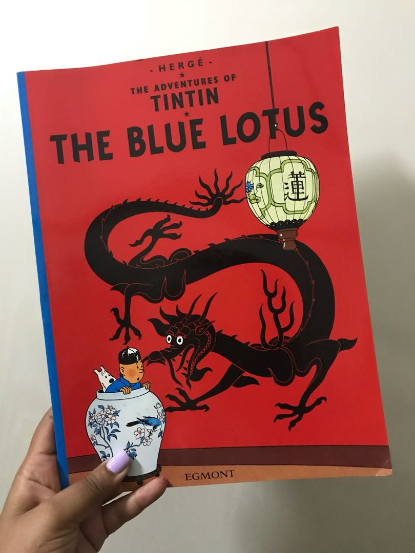 Tintin the blue lotus, Hobbies & Toys, Books & Magazines, Storybooks on ...