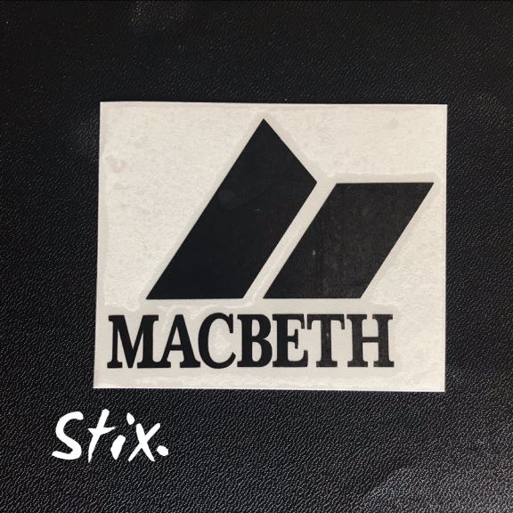 Macbeth Vinyl Cut Sticker, Motorcycles, Motorcycle Accessories on Carousell