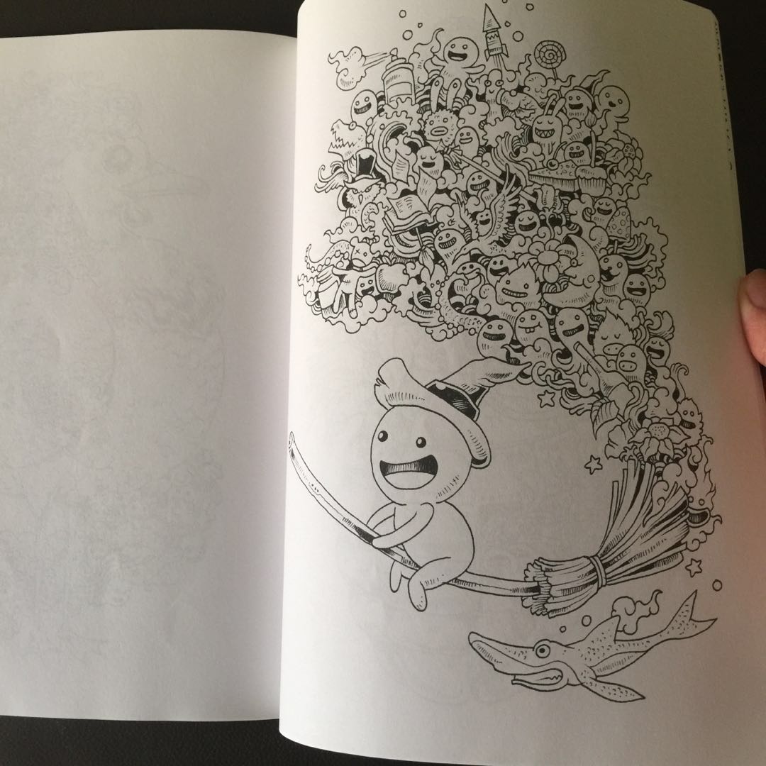 Doodle invasion adult colouring book KERBY ROSANES, Hobbies & Toys ...