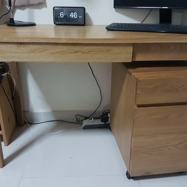 Fine Muji Computer desk and storage drawer, Furniture & Home Living ...