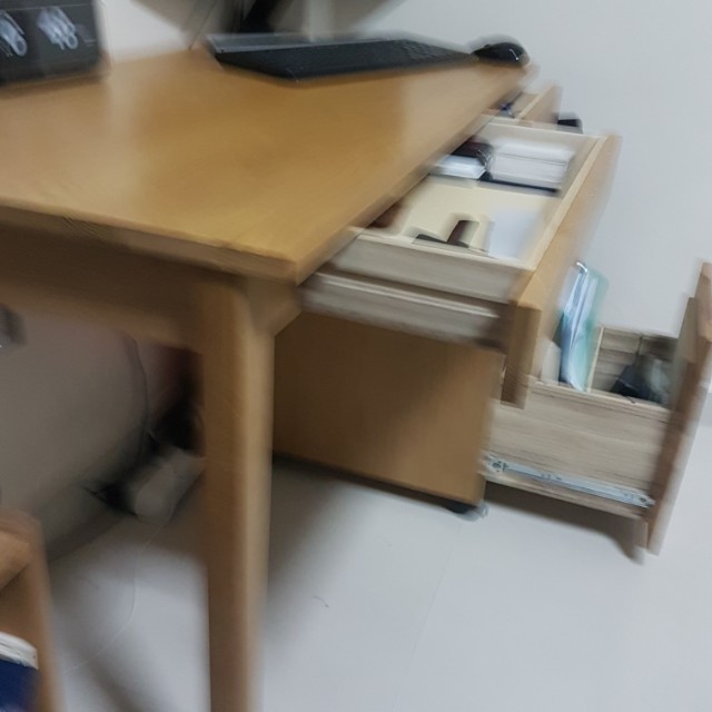 Fine Muji Computer desk and storage drawer, Furniture & Home Living ...