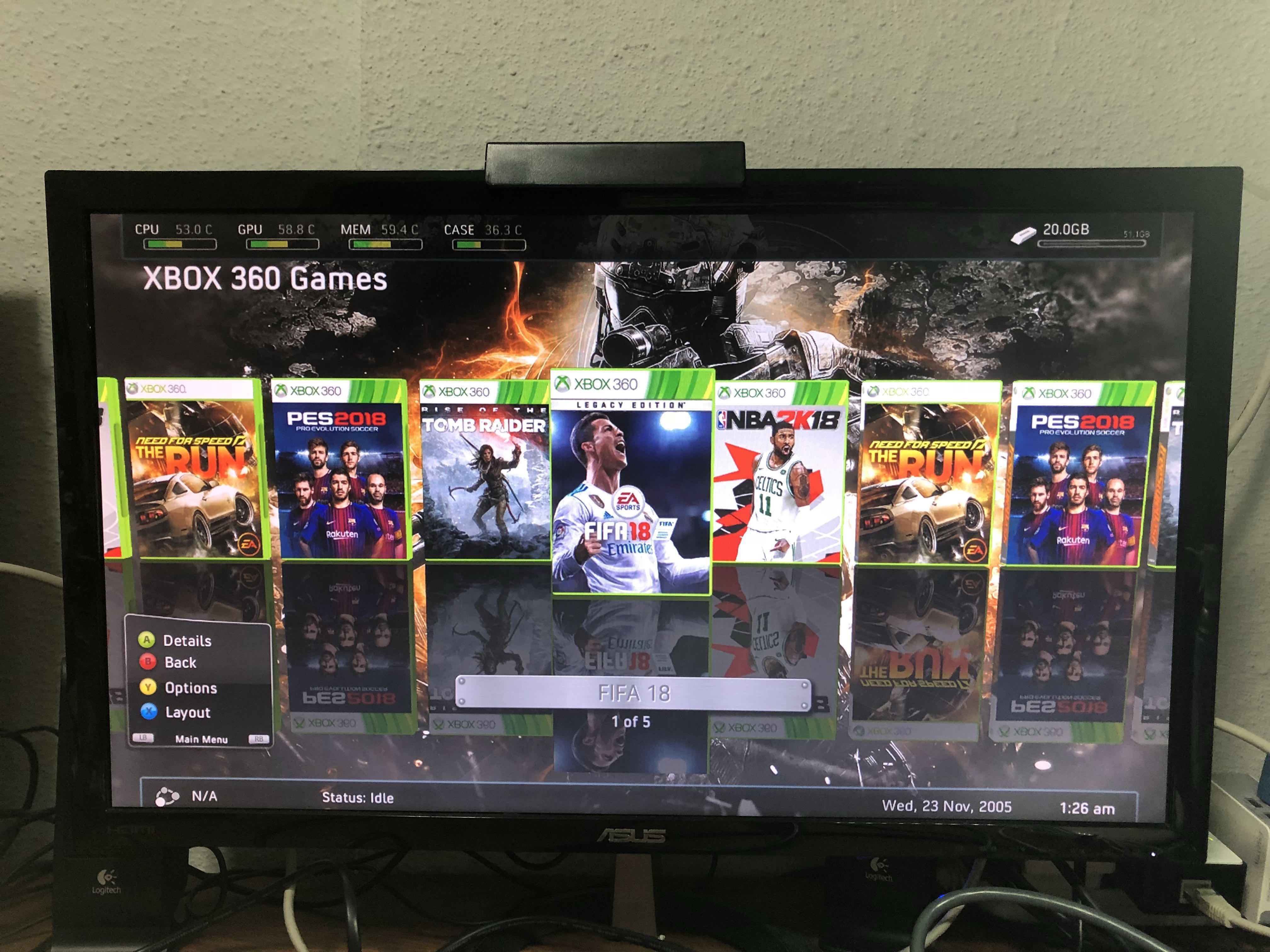 RGH / Modified Xbox 360 Fat 60GB (Falcon), Video Gaming, Video Game ...