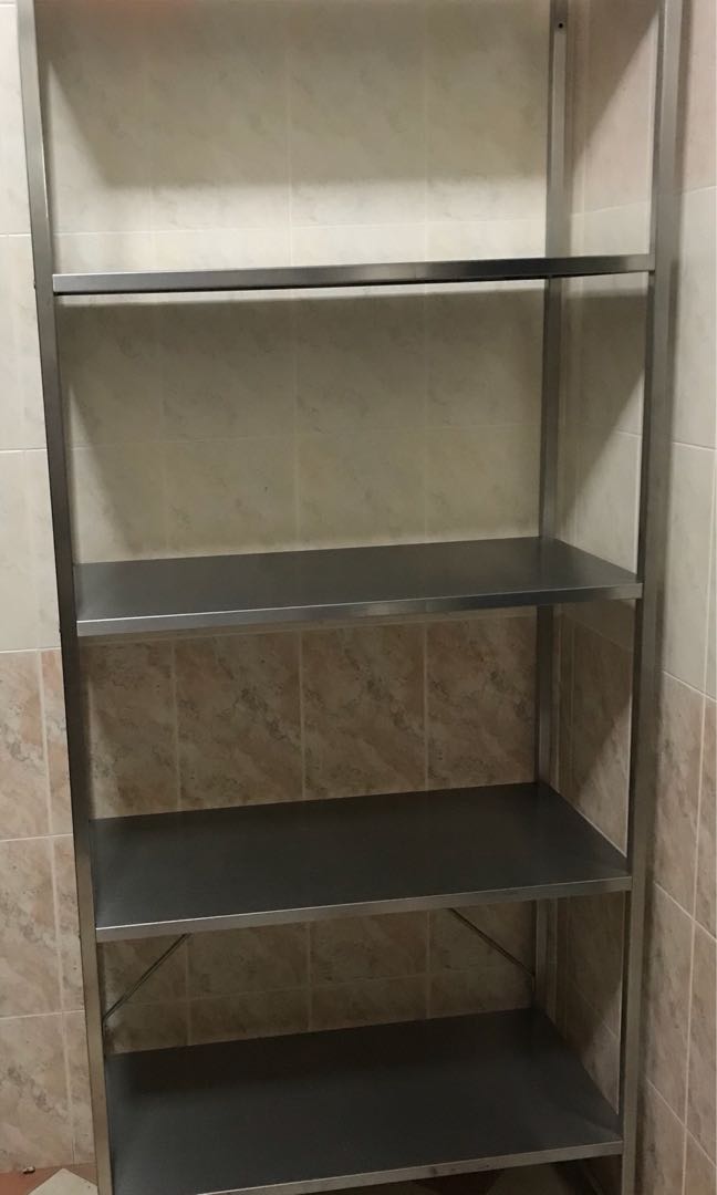 Stainless Steel Metal Standing Shelf/Rack, Furniture & Home Living ...