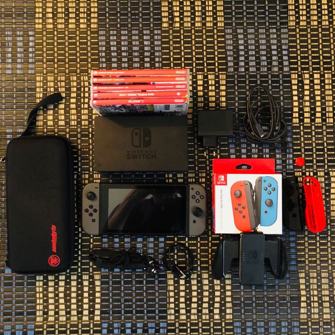 Nintendo switch full set, Video Gaming, Video Games, Nintendo on Carousell