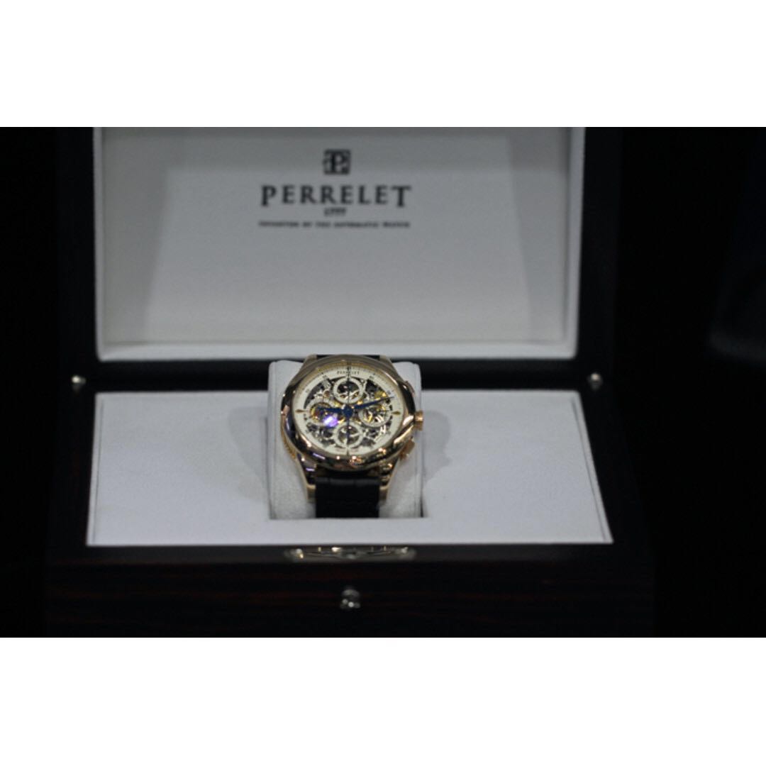 Perrelet 18K Gold 42MM Chronograph Skeleton GMT (Collectors Owned in ...