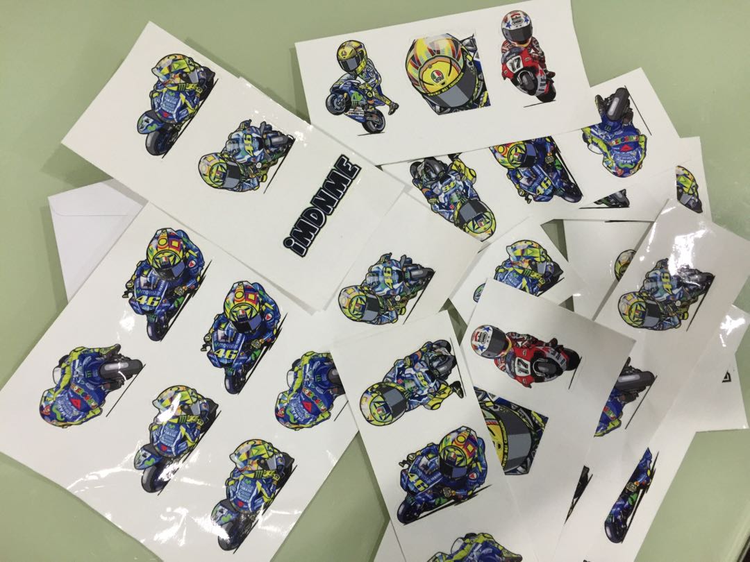 #VR46 Cartoon Caricatures Sticker Designs, Hobbies & Toys, Stationery ...