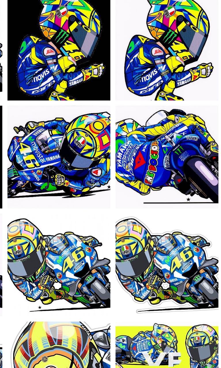 #VR46 Cartoon Caricatures Sticker Designs, Hobbies & Toys, Stationery ...