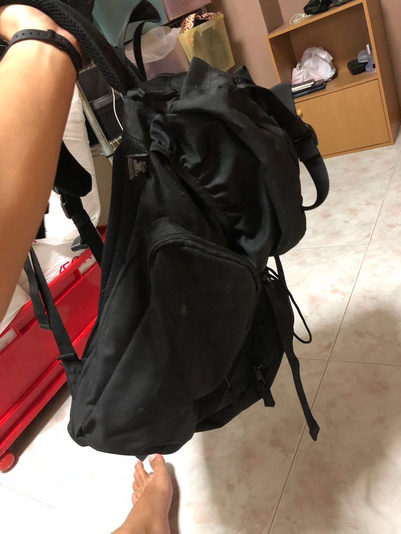 Black Military Style Army Backpack Large, Men's Fashion, Bags ...
