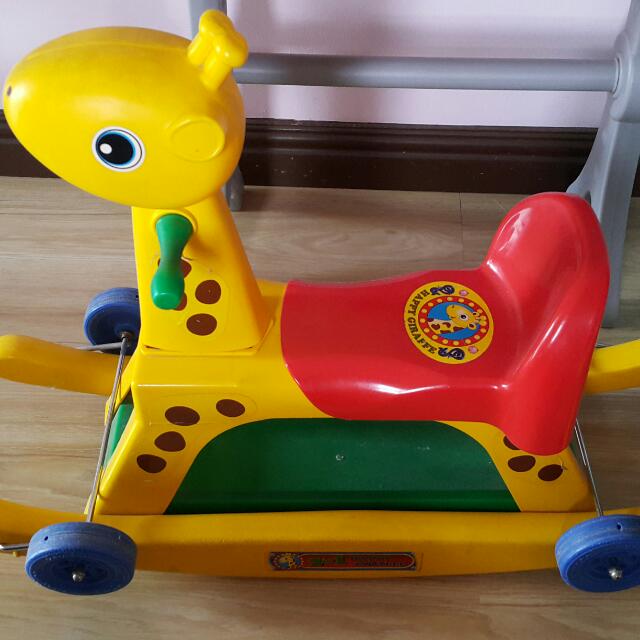 Repriced!!!Giraffe 2-in-1 Riding/Rocking Toy, Babies & Kids, Infant ...