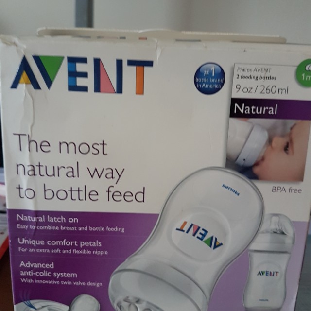 Philips Avent Natural Milk bottles 2 pack, Babies & Kids, Nursing ...