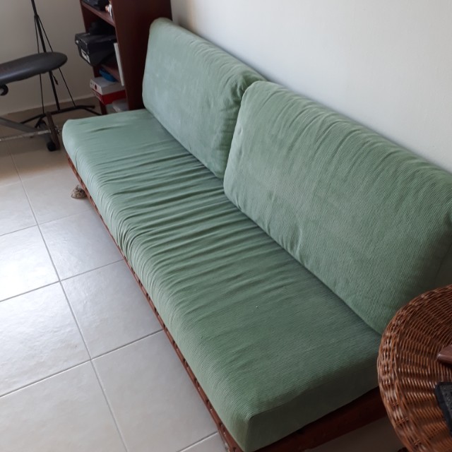Sofa with decorative solid wood base, Furniture & Home Living ...