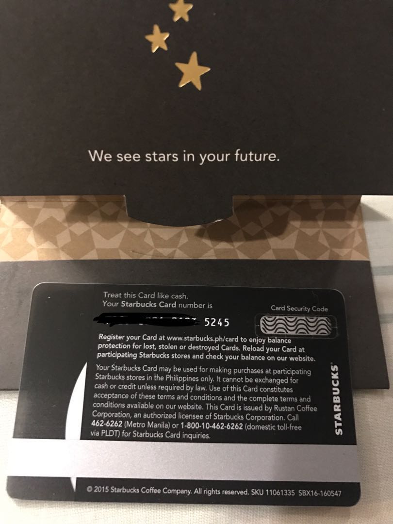 Starbucks Card Black Siren Limited Edition with Load, Tickets ...