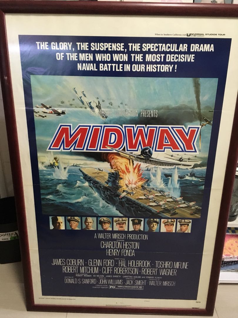 Vintage Midway Movie Poster with Frame., Furniture & Home Living, Home ...